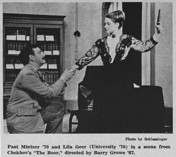 Jim Steinman's theatre review of "The Boor" : May 1, 1967